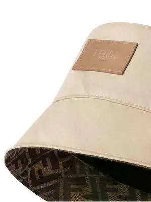 Fendi Reversible Bucket Hat With Ff Pattern - Brown