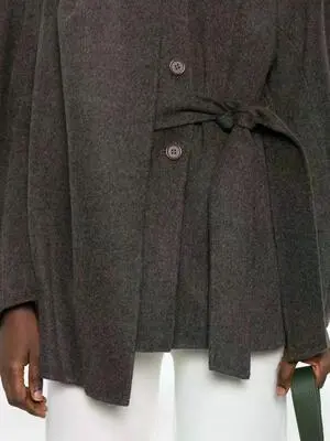 P.a.r.o.s.h Belted Buttoned Wool Coat