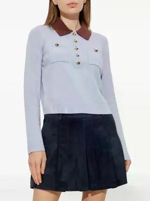 SELF-PORTRAIT Contrasting-collar Polo Top
