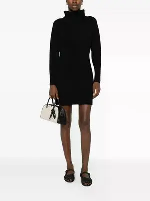 P.a.r.o.s.h High-neck Long-sleeve Dress - Black