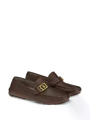 FERRAGAMO Gancini-buckle Leather Loafers