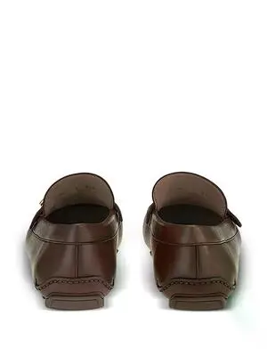 FERRAGAMO Gancini-buckle Leather Loafers