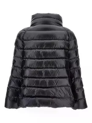 FAY Quilted High-collar Coat - Black