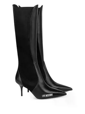 Moschino Leather Knee-high Boots