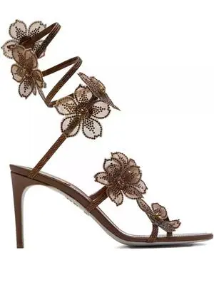 Rene Caovilla Floriane Crystal-flower Sandals
