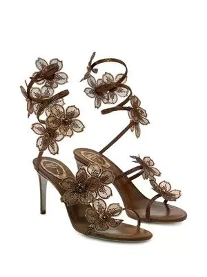 Rene Caovilla Floriane Crystal-flower Sandals