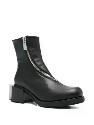 GMBH Zip-detail Block-heel Boots - Black