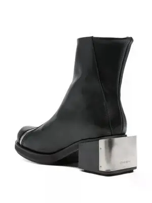 GMBH Zip-detail Block-heel Boots - Black