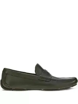 FERRAGAMO Penny-slot Leather Loafers - Brown