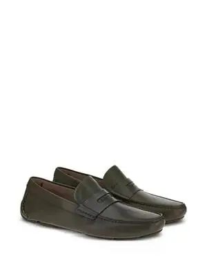 FERRAGAMO Penny-slot Leather Loafers - Brown