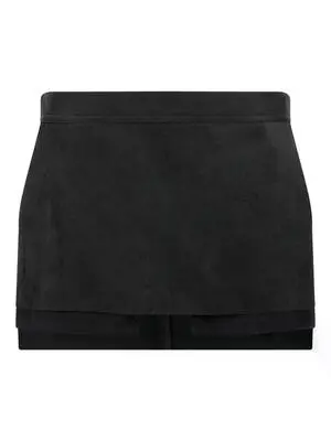 Rick Owens Asymmetrical Leather Skirt