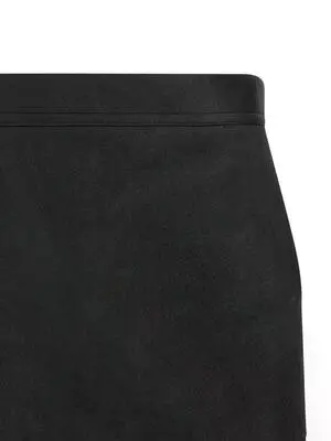 Rick Owens Asymmetrical Leather Skirt
