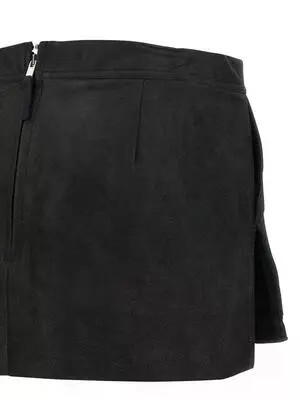Rick Owens Asymmetrical Leather Skirt