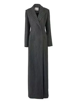 Carolina Herrera Peak-lapel Pinstripe Coat