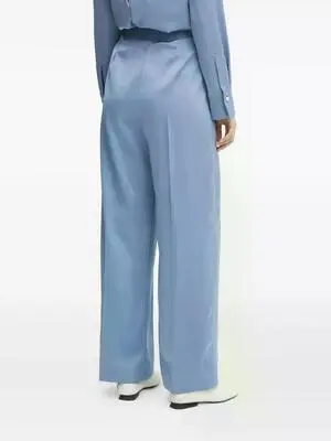 Stine Goya Pleated Wide-leg Trousers - Blue