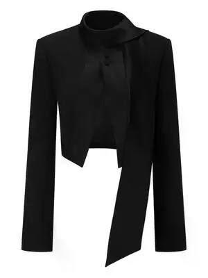 OUDE WAAG Asymmetric Tie Bolero Blazer