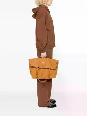 ZANELLATO Medium A'spasso Stud-embellished Tote - Brown