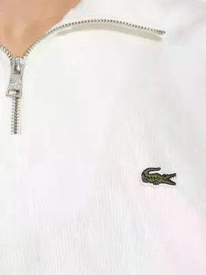 Lacoste Embroidered Half-zip Sweatshirt - White
