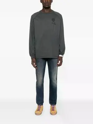 GOLDEN GOOSE Rose-print Raglan T-shirt