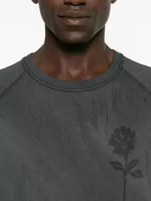 GOLDEN GOOSE Rose-print Raglan T-shirt