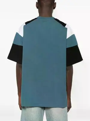 Martine Rose Panelled Stripe T-shirt - Blue