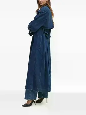 IVY OAK Belted Denim Trench Coat