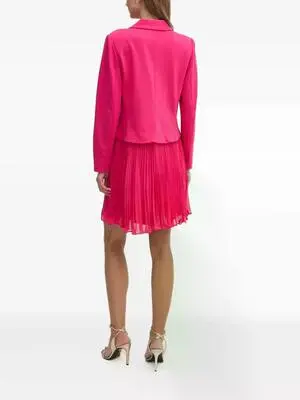 strapless open back dress Printed Silk Blazer Light Pink