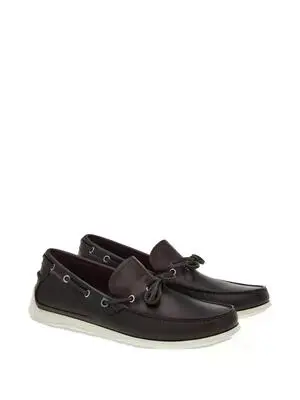 FERRAGAMO Leather Lace-up Loafers