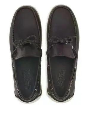 FERRAGAMO Leather Lace-up Loafers