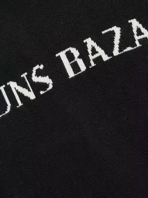 BRUUNS BAZAAR Logo-intarsia Crew-neck Sweater