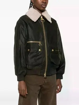 Barbour Shearling-collar Zip-front Jacket