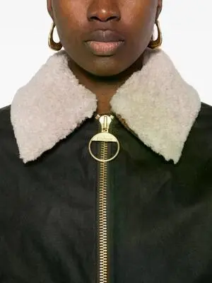 Barbour Shearling-collar Zip-front Jacket