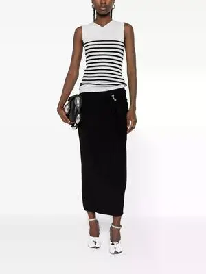 JEAN PAUL GAULTIER Ring-detail Side-split Midi Skirt