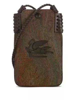 Etro Paisley-pattern Phone Bag - Brown