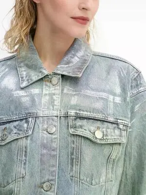 GESTUZ Metallic-effect Denim Jacket