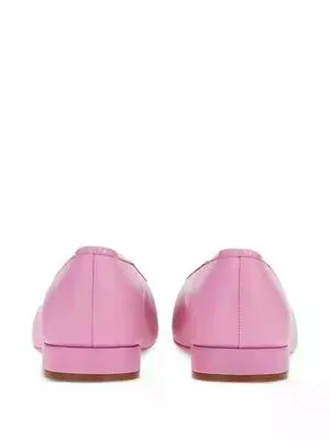 FERRAGAMO Buckle Leather Ballerinas