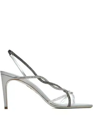 Rene Caovilla 80mm Crystal-embellished Slingback Sandals