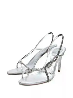 Rene Caovilla 80mm Crystal-embellished Slingback Sandals