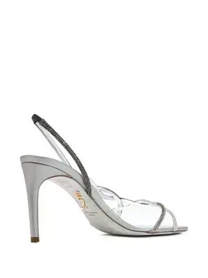 Rene Caovilla 80mm Crystal-embellished Slingback Sandals