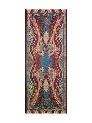 Etro Paisley-print Scarf - Blue