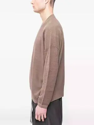 DEVOA Textured-knit Pullover - Brown