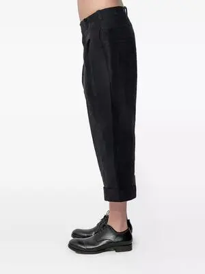 DEVOA Pleated Cuffed Trousers