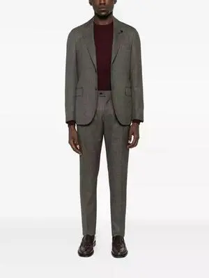 LARDINI Herringbone Wool Suit