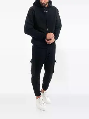 YES LONDON Paneled Drawstring Hoodie