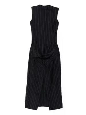 Burc Akyol Striped Sleeveless Midi Dress - Blue