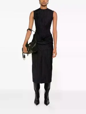 Burc Akyol Striped Sleeveless Midi Dress - Blue