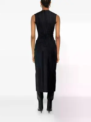 Burc Akyol Striped Sleeveless Midi Dress - Blue