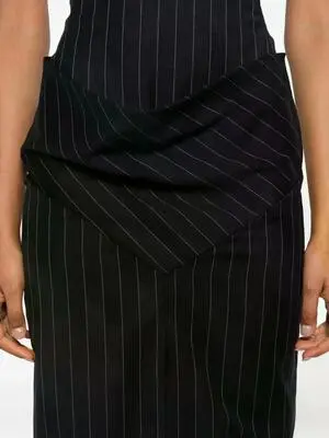 Burc Akyol Striped Sleeveless Midi Dress - Blue