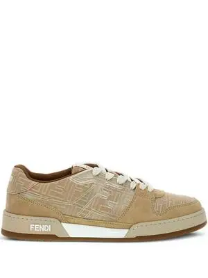 Fendi Match Jacquard Lace-up Sneakers