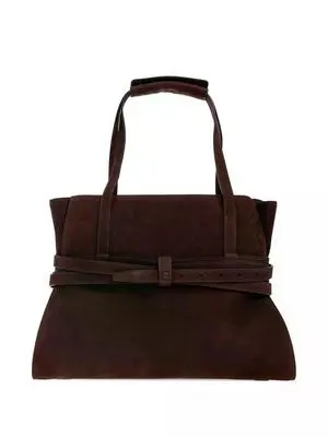 Moschino Belted Suede Tote Bag - Brown
